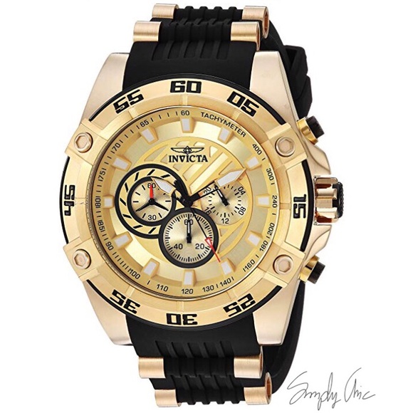 Invicta | Accessories | Invicta Speedway Gold Dial Chronograph Watch ...